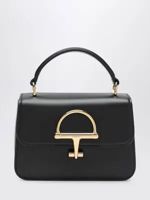Gucci Siena Mini Handbag In Smooth Calfskin With Horsebit Detail - Black