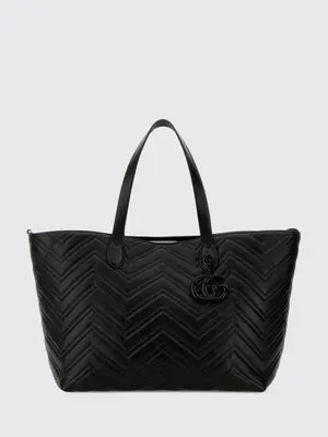 Gucci Gg Marmont Matelasse Nappa Chevron Shoulder Bag - Black