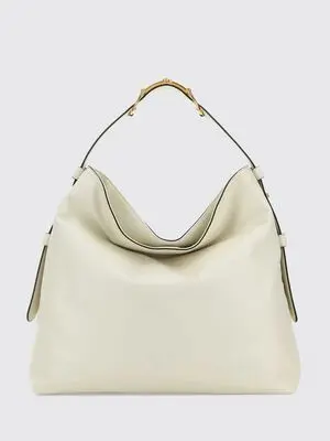 Gucci Beatrix Large Leather Shoulder Bag With Horsebit Detail - White
