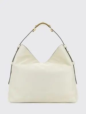 Gucci Beatrix Large Leather Shoulder Bag With Horsebit Detail - White