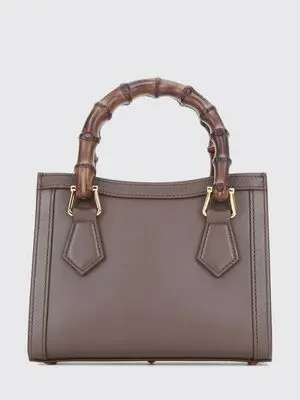 Gucci Diana Mini Smooth Leather Top Handle Bag With Bamboo Handles - Brown