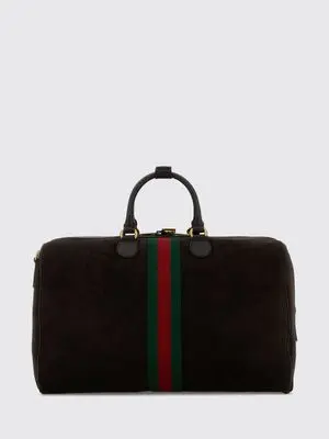 Gucci Savoy Medium Suede Monogram Travel Bag