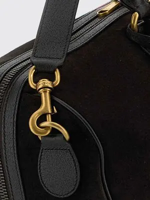 Gucci Savoy Medium Suede Monogram Travel Bag