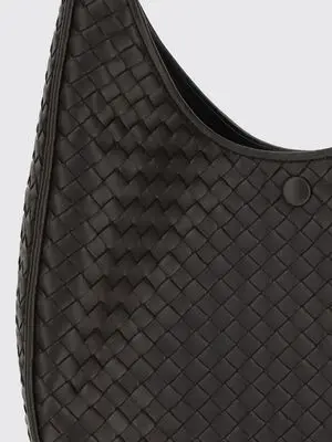 Bottega Veneta Ovetto Intrecciato Lambskin Shoulder Bag With Woven Handle - Multicolor