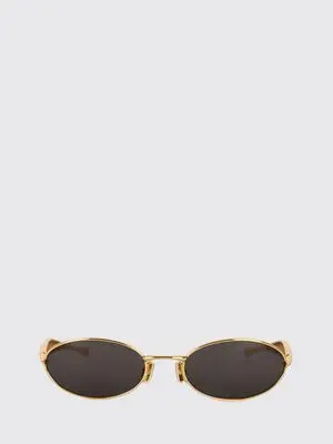 Bottega Veneta Sardine Metal Oval Sunglasses - Gray