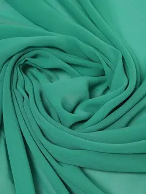 Max Mara Silk Georgette Stole - Green
