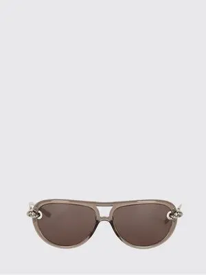 Bottega Veneta Knot Aviator Sunglasses In Metal And Acetate - Silver