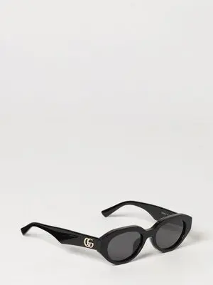 Gucci Gg Monogram Acetate Cat-eye Sunglasses - Black