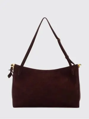 ALAIA Alaia "le Click" Shoulder Bag In Burgundy Nabuk
