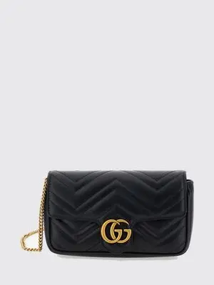 Gucci Gg Marmont Matelasse Chevron Nappa Mini Shoulder Bag - Black