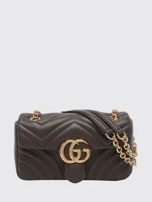 Gucci Gg Marmont Mini Matelasse Nappa Leather Chevron Shoulder Bag - Brown