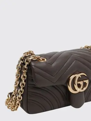 Gucci Gg Marmont Mini Matelassé Nappa Leather Shoulder Bag - Brown