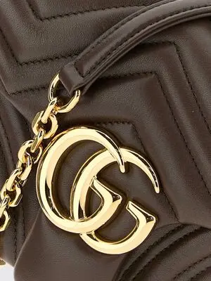 Gucci Gg Marmont Matelassé Nappa Leather Shoulder Bag - Brown