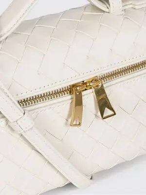 Bottega Veneta Bang Bang Mini Handbag In Intrecciato Calfskin Leather - Gold