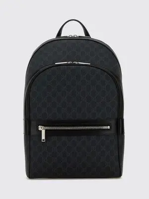 Gucci Gg Supreme Monogram Backpack With Adjustable Straps - Gray