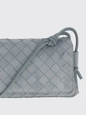 Bottega Veneta Notturno Intrecciato Suede Calfskin Shoulder Bag - Gold