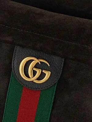 Gucci Ophidia Suede Backpack With Gg Monogram