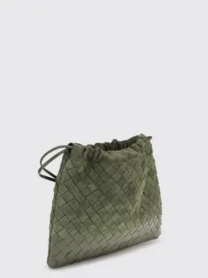 Bottega Veneta Intrecciato Woven Calf Leather Bucket Clutch - Green