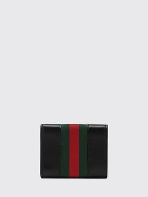 Gucci Horsebit Calfskin Wallet With Web Detail