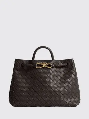 Bottega Veneta Andiamo Handbag In Intrecciato Lambskin Leather - Brown