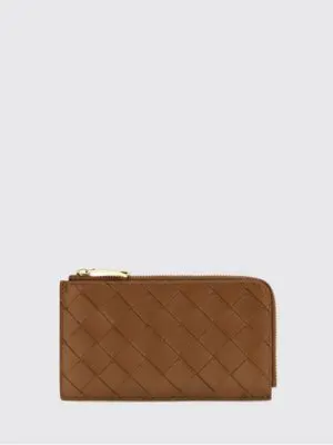 Bottega Veneta Zipped Flat Card Holder In Intrecciato Lambskin Leather - Multicolor