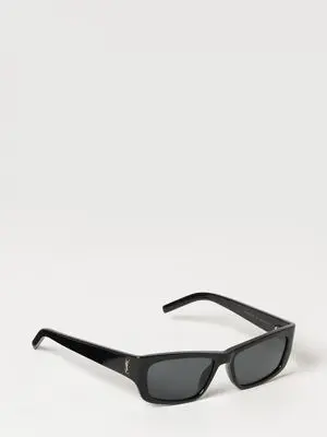 Saint Laurent Tortoiseshell Acetate Sunglasses With Monogram - Black