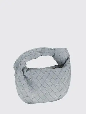 Bottega Veneta Mini Jodie Handbag In Intrecciato Leather With Knot - Silver
