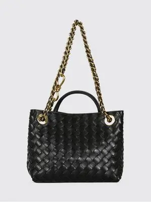 Bottega Veneta Andiamo Intrecciato Lambskin Handbag - Black