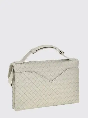 Bottega Veneta Small Knot Lock Intrecciato Leather Top Handle Bag - Gray
