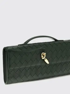 Bottega Veneta Medium Andiamo Intrecciato Lambskin Top Handle Bag - Green