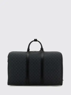Gucci Large Gg Supreme Duffle Bag With Monogram And Leather Details