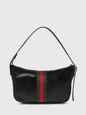 Gucci Lunetta Web Leather Shoulder Bag