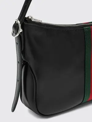 Gucci Lunetta Web Leather Shoulder Bag