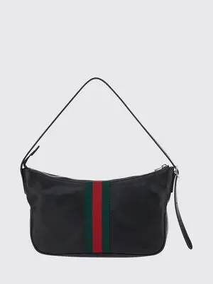 Gucci Lunetta Web Leather Shoulder Bag