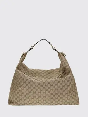 Gucci Large Brera Gg Monogram Jacquard Fabric Shoulder Bag - Cream