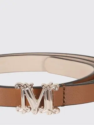 Max Mara Leather Logo Buckle Belt
