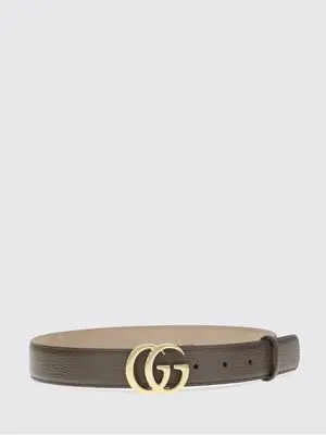 Gucci Leather Belt With Jewelled Brass And Zirconia Buckle - Brown