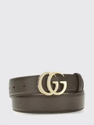 Gucci Leather Belt With Jewelled Brass And Zirconia Buckle - Brown
