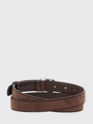 Gucci Suede Gg Marmont Belt With Monogram Buckle