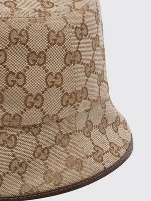 Gucci Gg Monogram Jacquard Bucket Hat - Brown