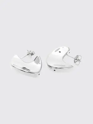 Bottega Veneta Disc Pendant Earrings In Sterling - Silver