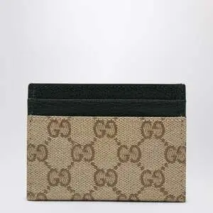 Gucci Beige Sand Gg Canvas Essence Classic Cardholder