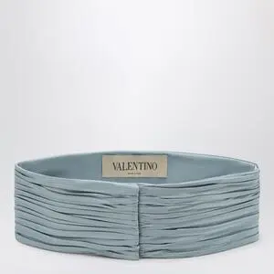Valentino Garavani Ruched Waist Belt - Gray