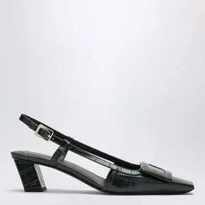 ROGER VIVIER Belle Vivier Night Slingback Pumps In Python-effect Leather