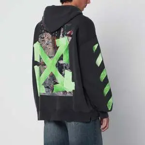 Off-White Washed Sweatshirt With Logo Prints