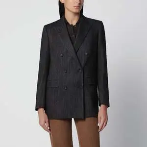 Tagliatore Double-breasted Jacket With Herringbone Pattern