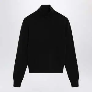 AMI Paris Cashmere And Wool Turtleneck Jumper - Black