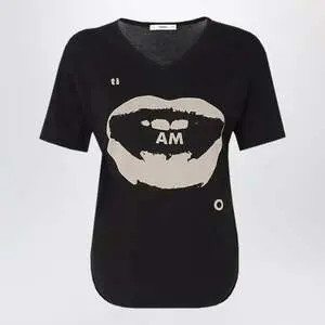 Fendi Cotton Jersey T-shirt With 'ti Amo' Graphic Print - Black