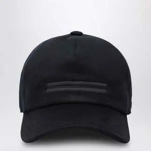 Zegna Dark Baseball Cap In Wool - Blue
