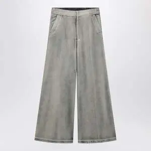 Rick Owens Oversized Shirt In Mineral Grey Washed Denim